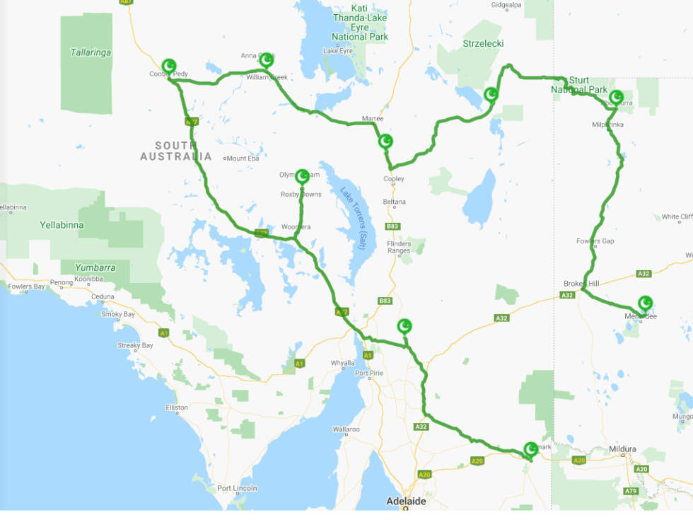 Strzelecki Track And Oodnadatta Track Travel Itinerary