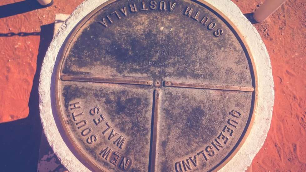 Cameron Corner Survey Marker: Where Three States Meet